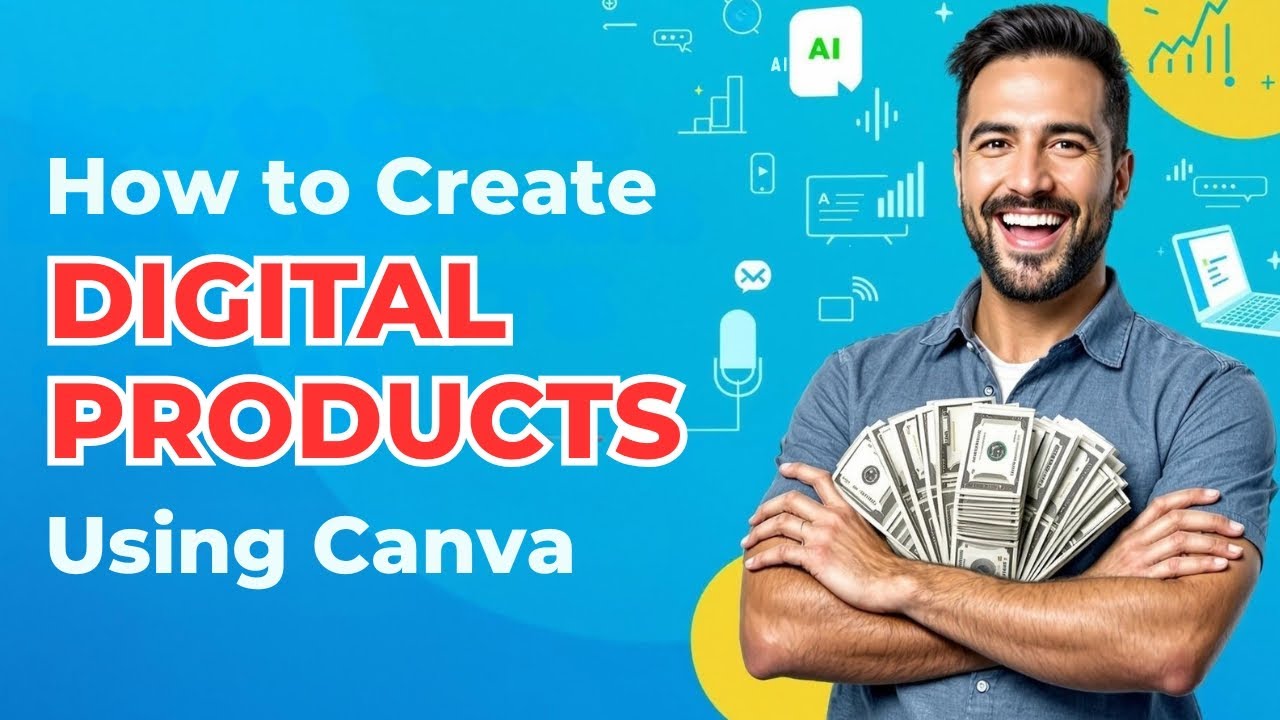 How to Create Digital Products Using Canva Ai - YouTube