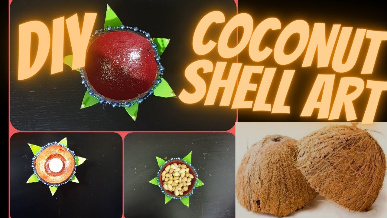 COCONUT SHELL DIY CRAFT! - YouTube