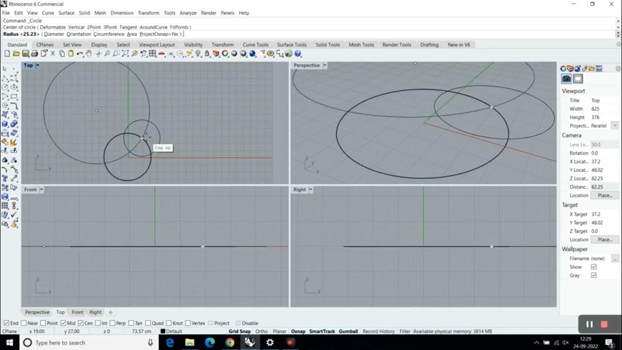 How to use TRIM tool in RHINO? - YouTube