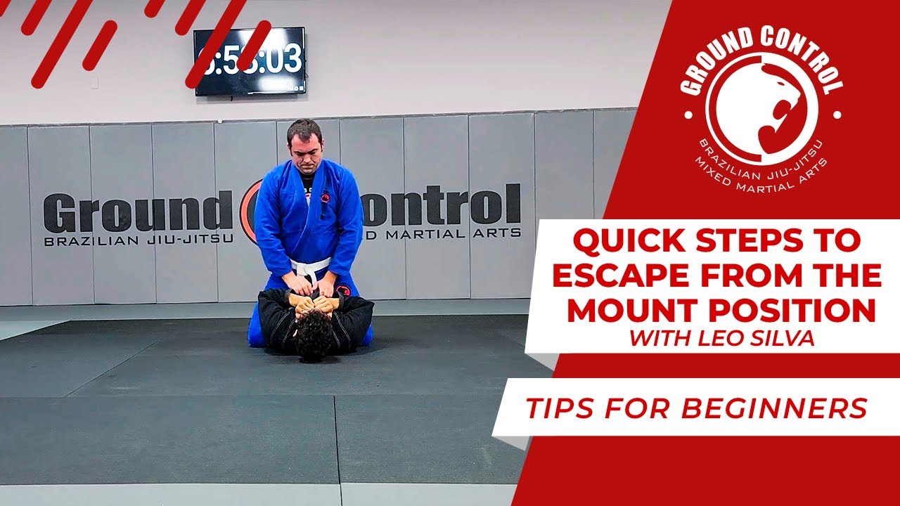 Quick steps to escape from Mount position with Leo Silva. - YouTube