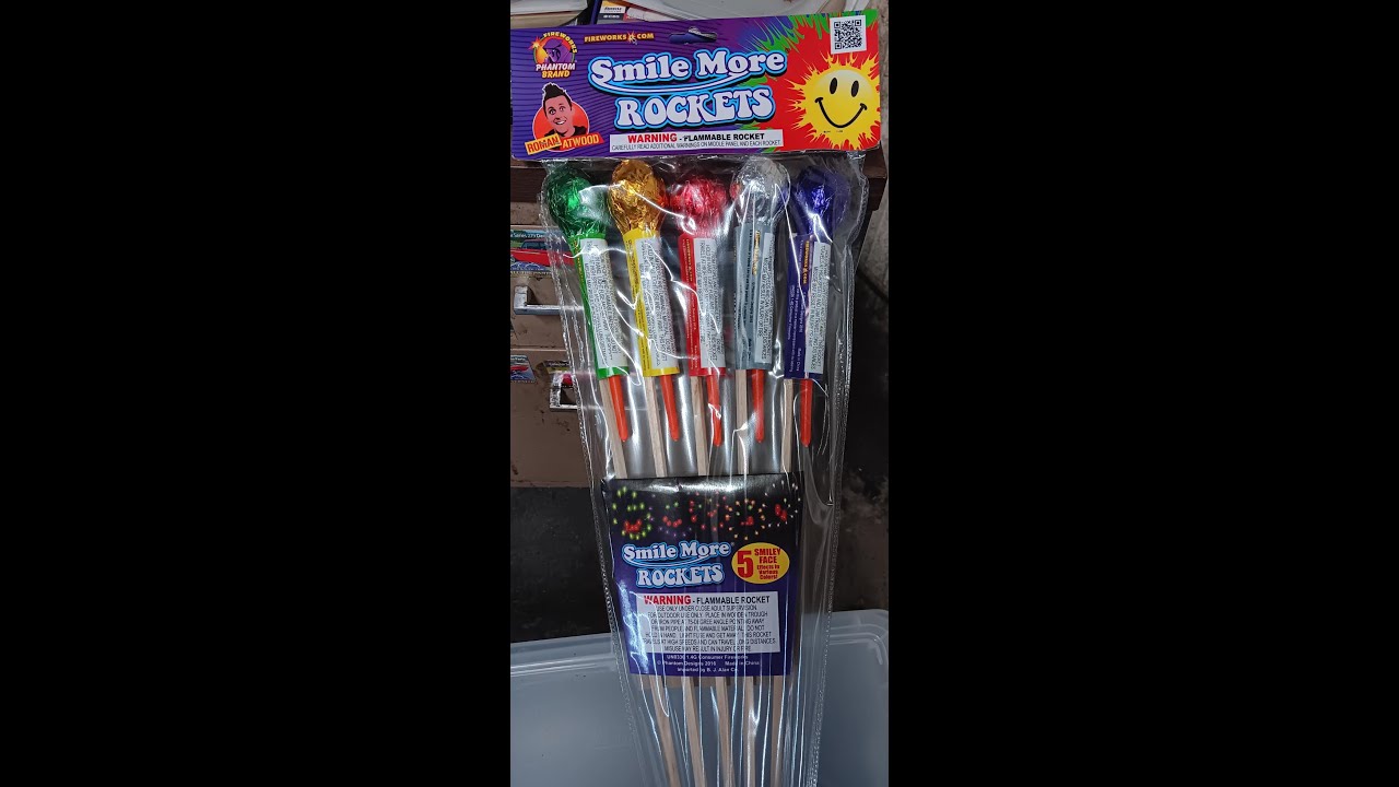 SMILE MORE ROCKETS BY (PHANTOM FIREWORKS) 5 SHOT - YouTube