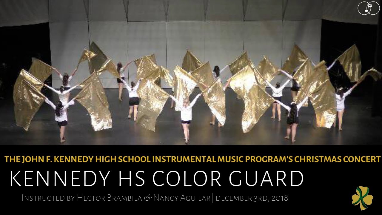 John F. Kennedy HS Color Guard | 2018 Kennedy Christmas Concert - YouTube