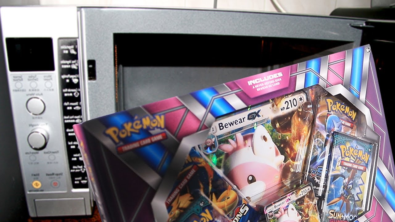 Moron Microwaves Pokemon Card Box and then Opens it - YouTube