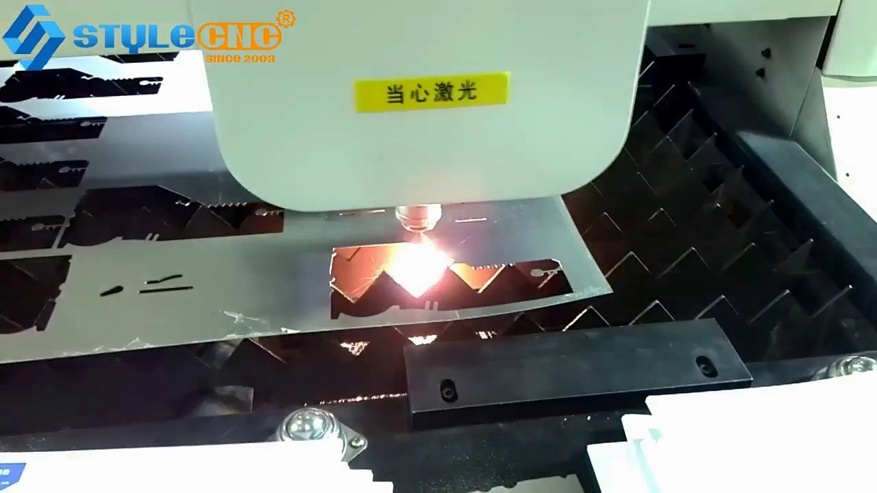 Metal Signs Laser Cutting Machine with Fiber Laser Source - YouTube
