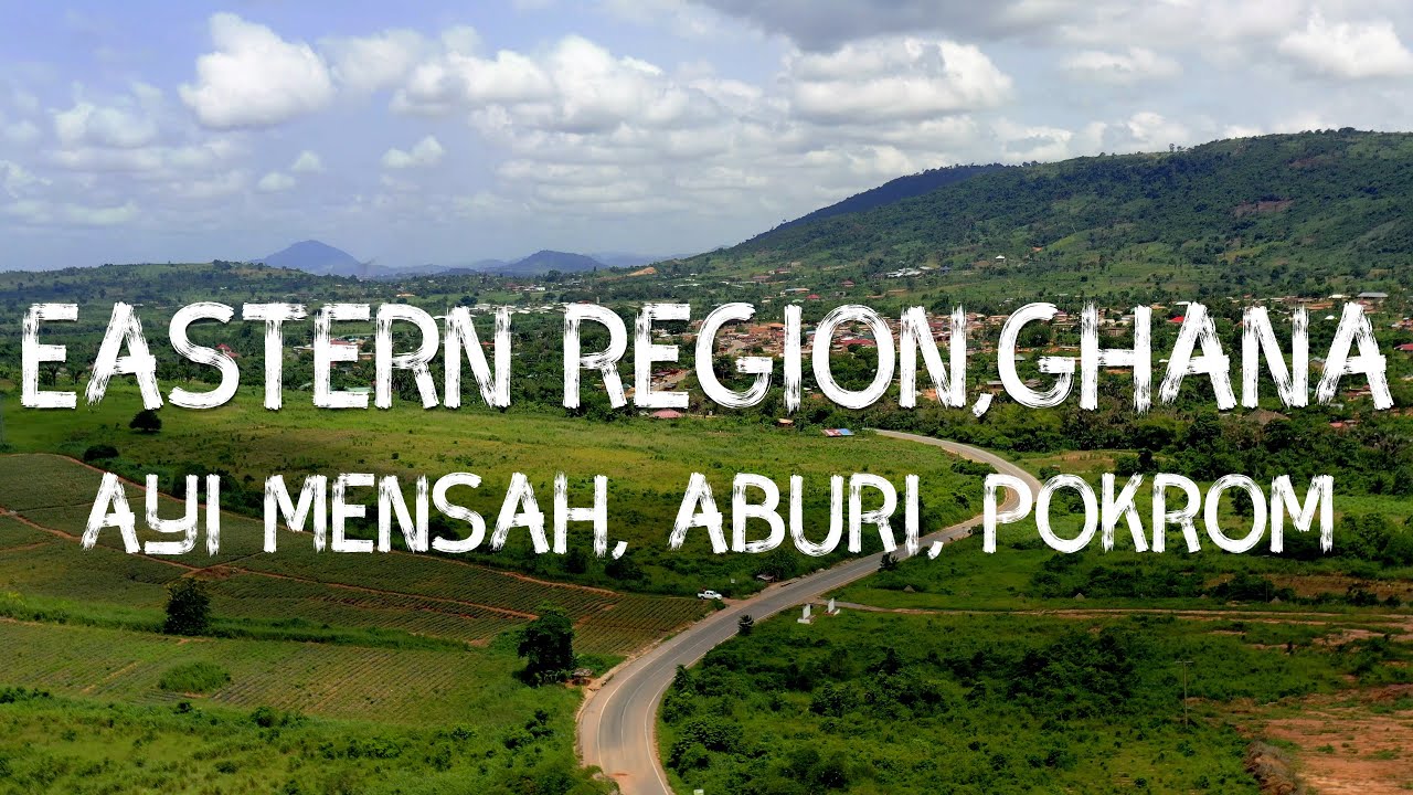 4K Aerial View Of The Beautiful Hills In Aburi, Ayi Mensah & Pokrom ...