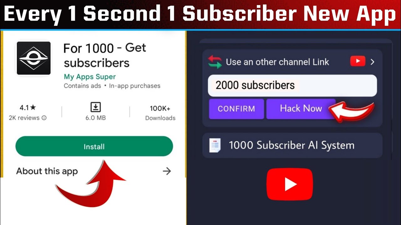 Subscribers Hack - 1500 Subs 1 Din Me - Youtube Subscriber Kaise ...