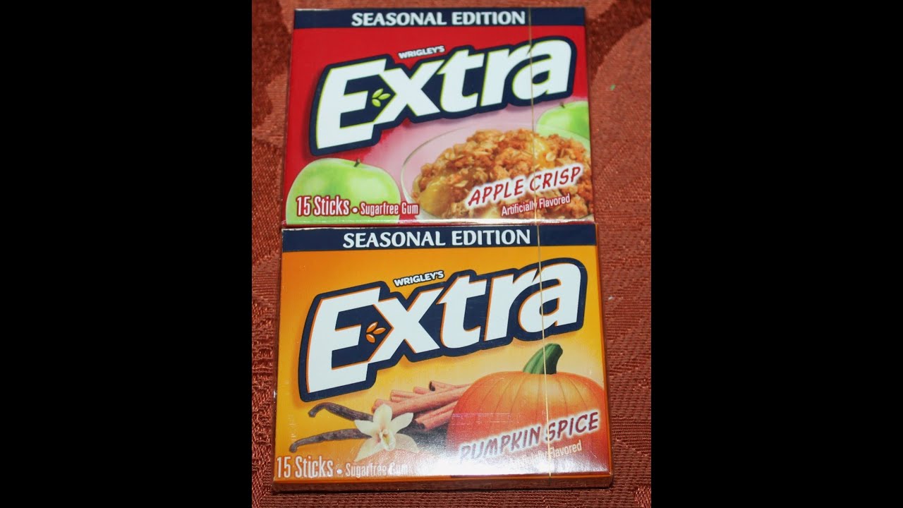 Extra: Apple Crisp & Pumpkin Spice Gum Review - YouTube