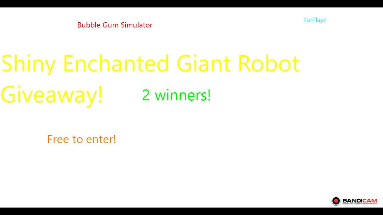 SHINY ENCHANTED GIANT ROBOT GIVEAWAY! *BEST PET* - Roblox Bubble Gum ...