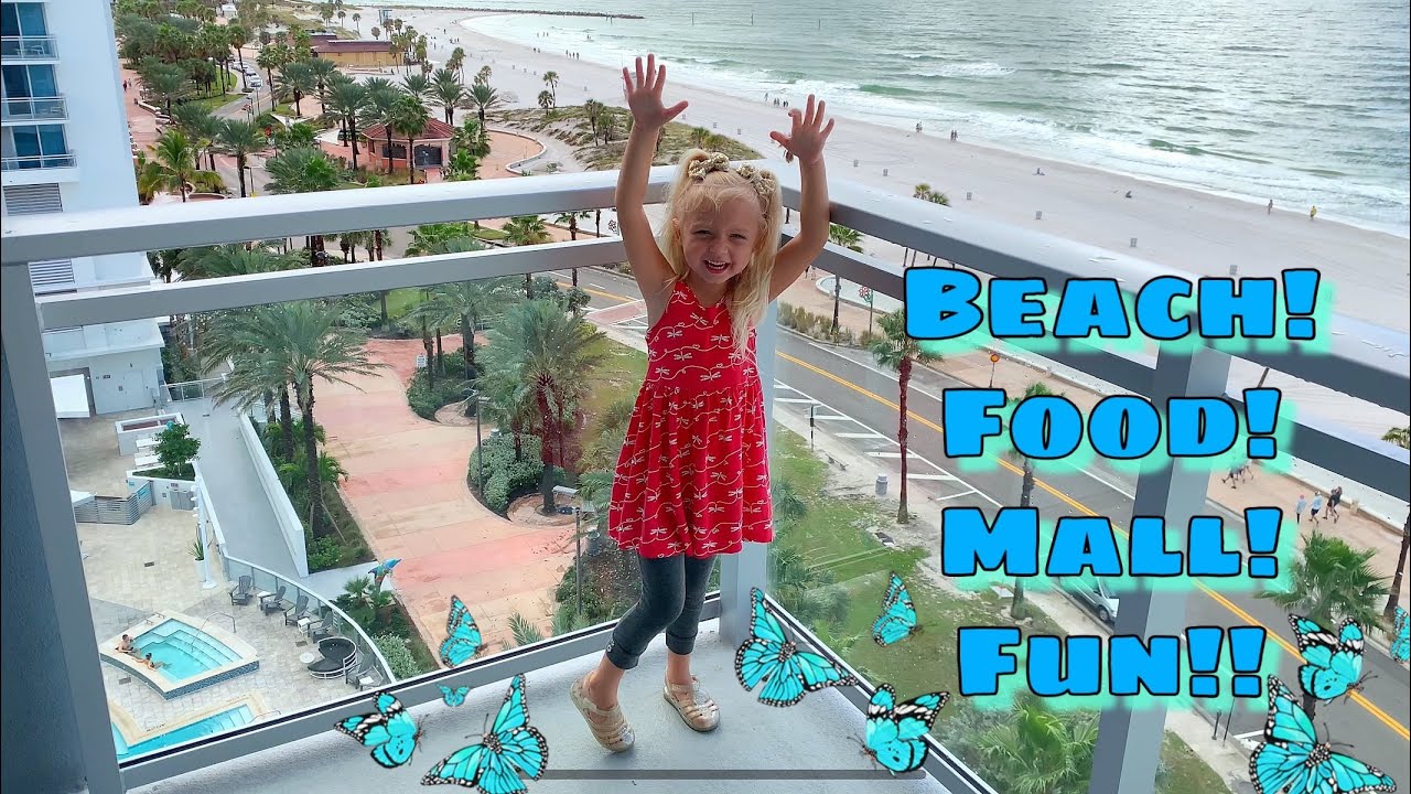 Clearwater Beach! Frenchys! Mall Fun!! - YouTube