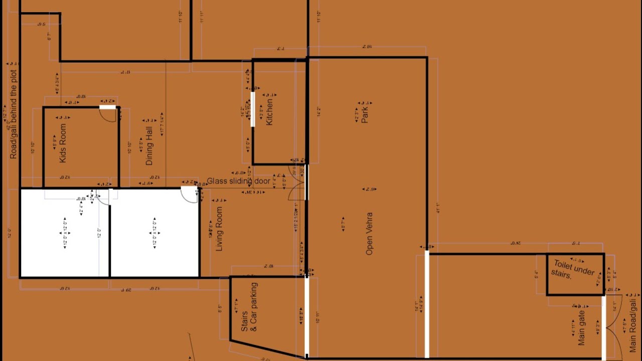 L shape gallic plot design plan map naksha - YouTube