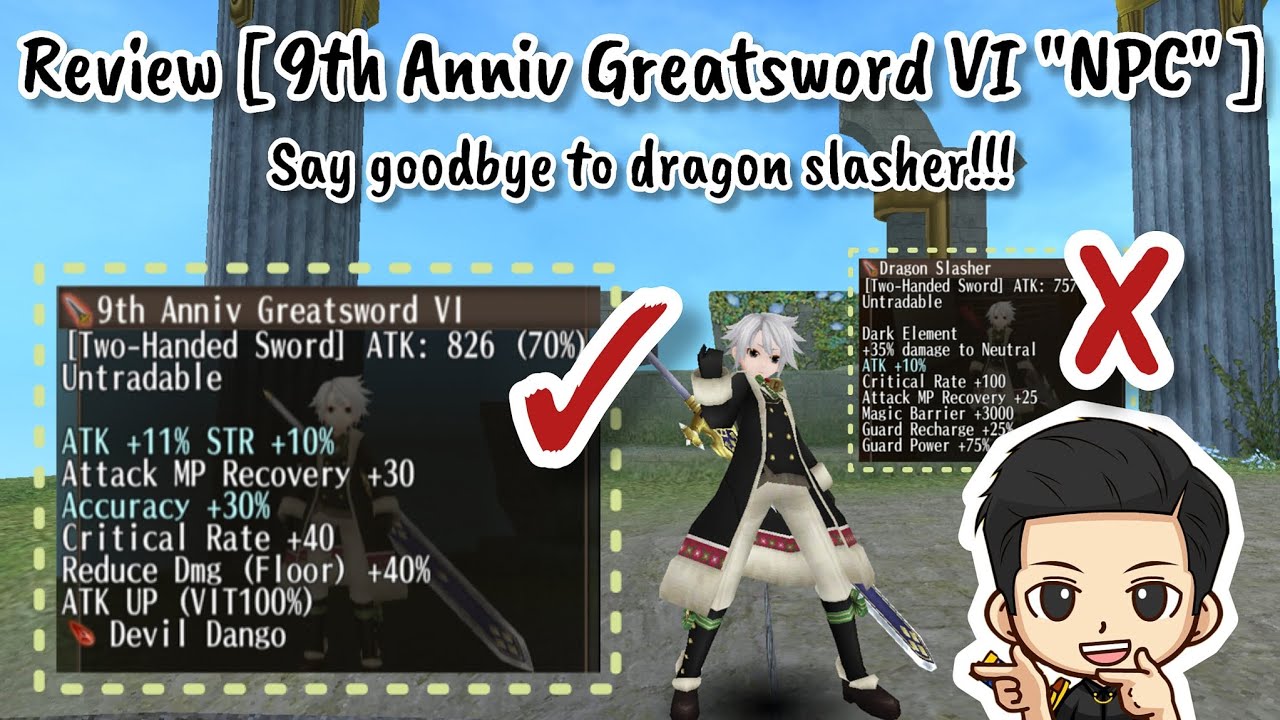 Review THS 9th Anniv Greatsword VI "NPC" - Toram Online - YouTube