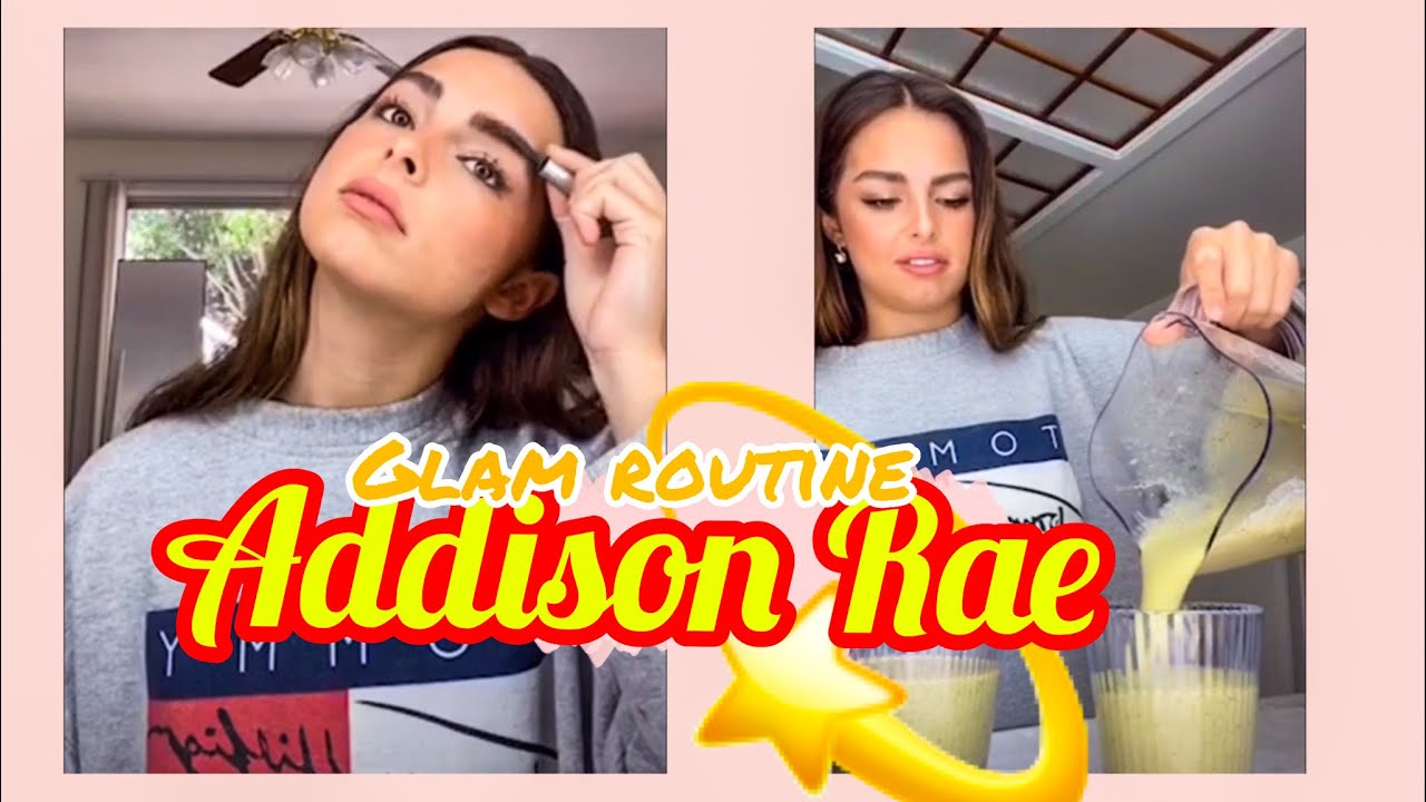 Addison Rae tik tok live,makeup tutorial💄,making smoothie🍷 - YouTube