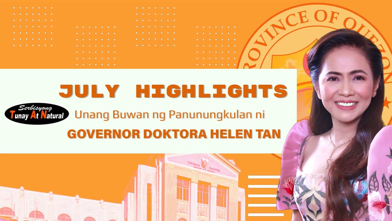 Ang Unang Buwan ng Panunungkulan ni Governor Doktora Helen Tan - YouTube