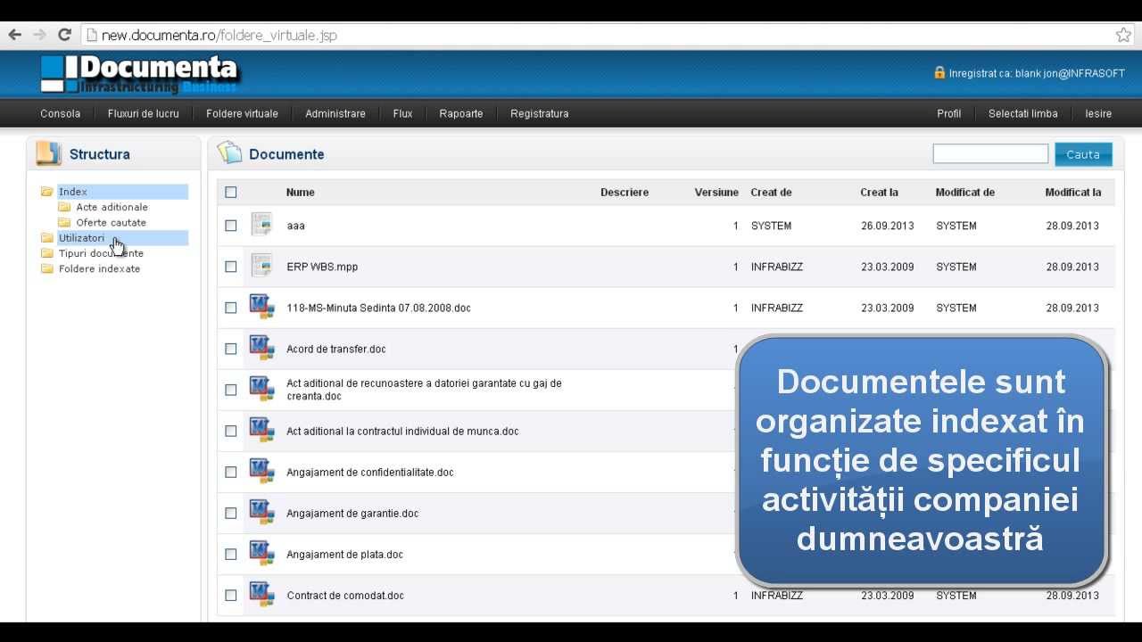 Documenta DMS: Fluxuri de lucru si foldere virtuale - YouTube