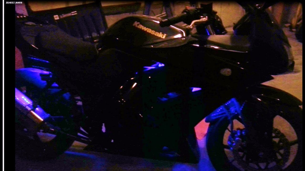 Neon underglow installed in my Ninja - YouTube