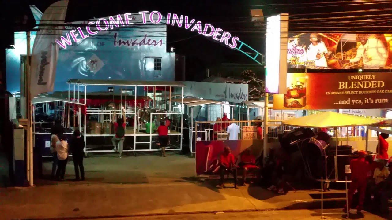 The Invaders Panyard in Port of Spain. - YouTube