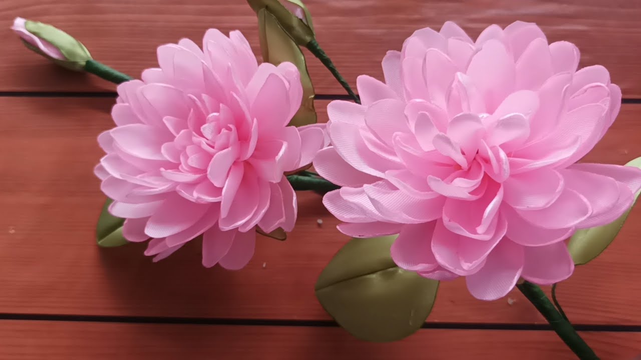 Bunga Teratai || Tutorial Membuat Bunga Dari Pita Satin || DIY - YouTube