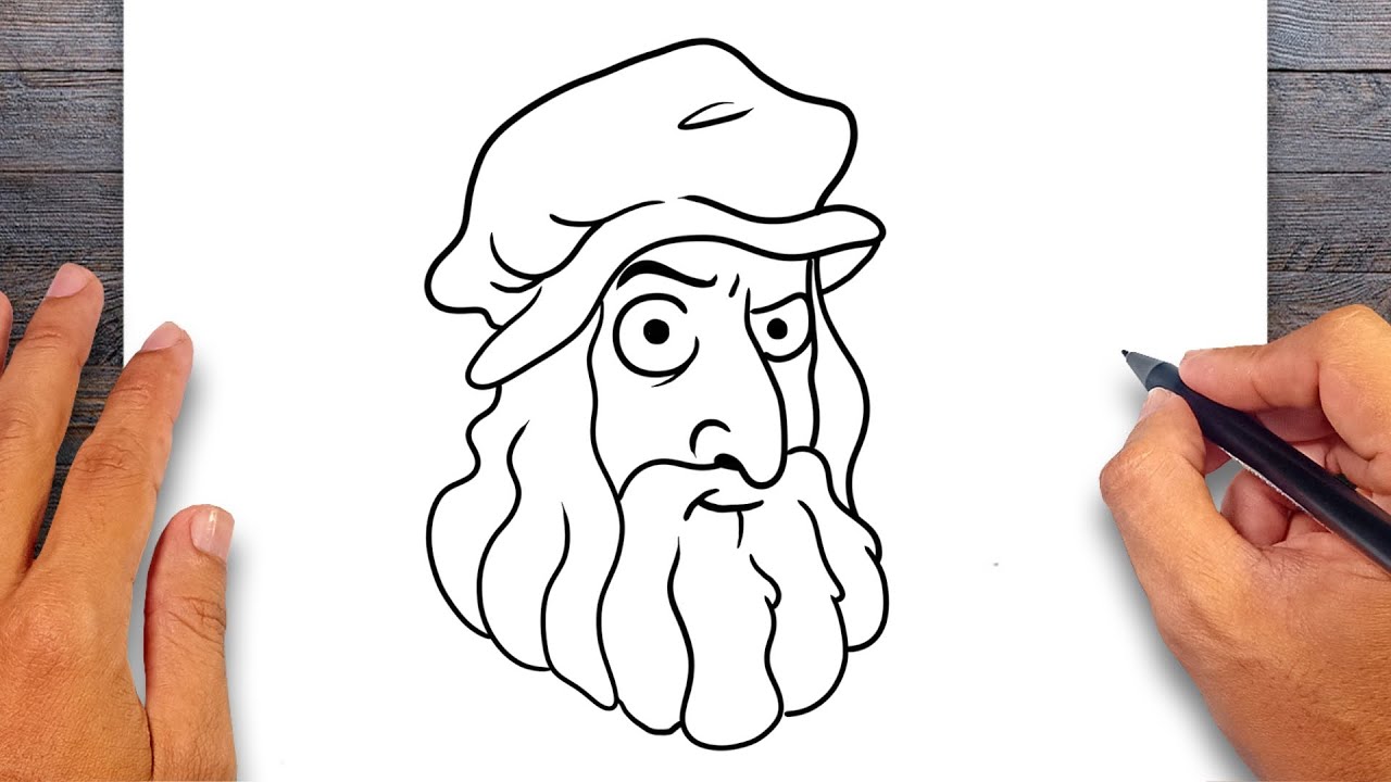 How to draw Leonardo Da Vinci - YouTube