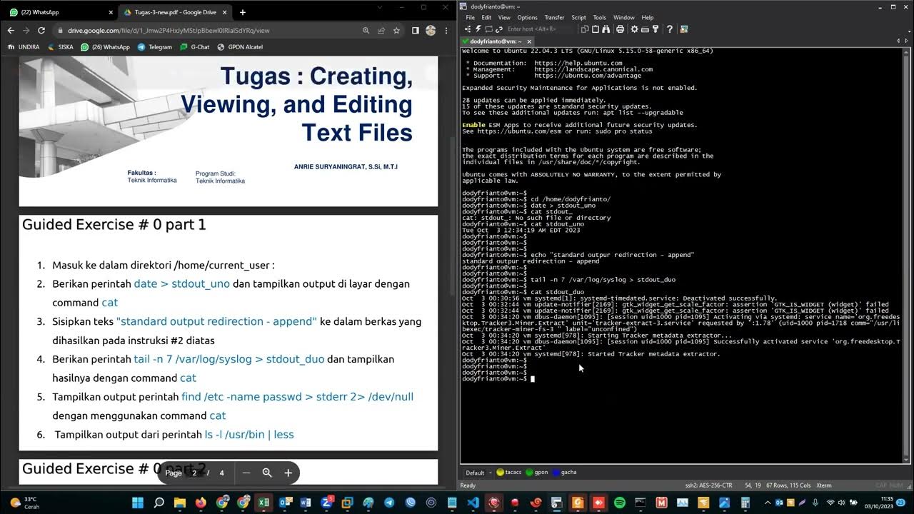 Tugas : Creating,Viewing, and Editing Text Files - Network Management - 31741E3EA - 2023 - YouTube