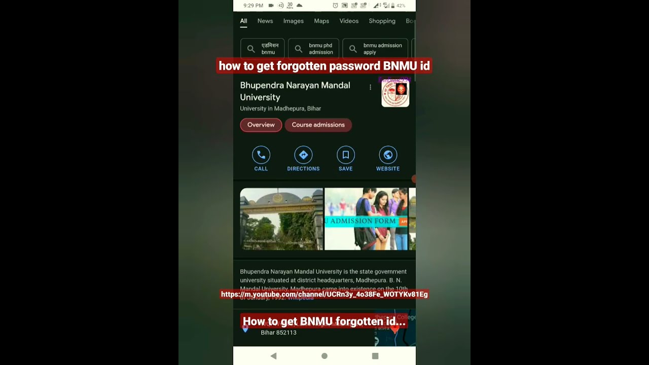 How To Get Forgotten Password Of BNMU University YouTube How To Get Forgotten Password Of BNMU University YouTube