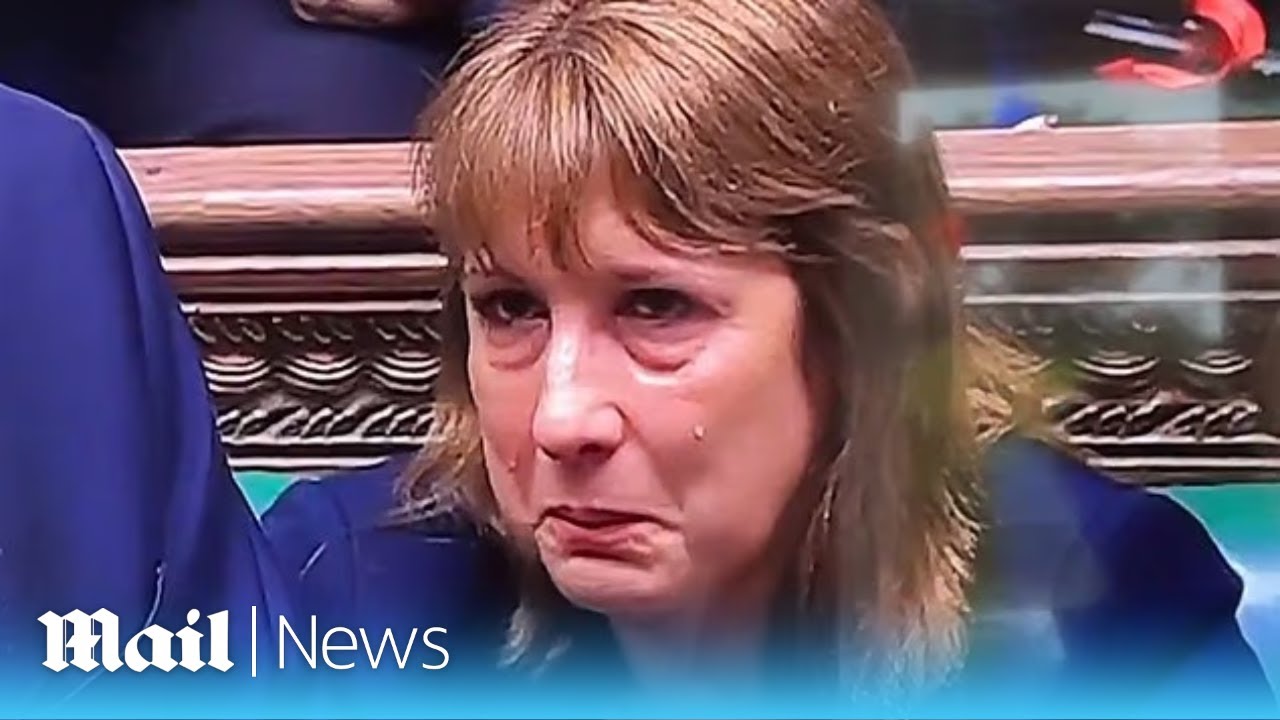Chancellor Rachel Reeves weeps during PMQs - YouTube