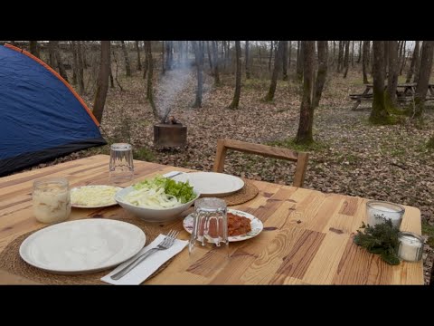 Sessiz Vlog 6 | Kampta Bir Gün | Ateş Yakma |İftar Sofrası Hazırlığı 