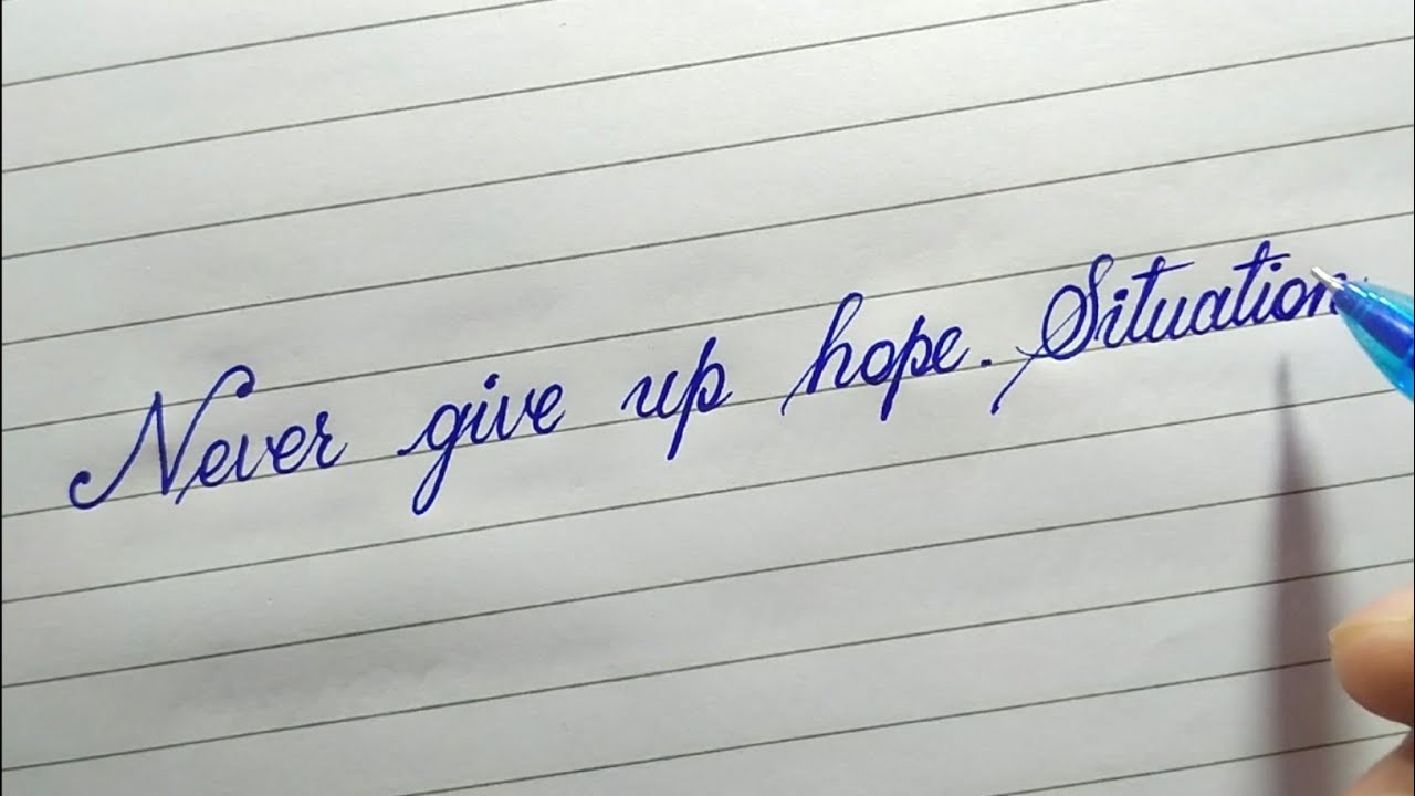 How to write neat and clean handwriting || Good Handwriting with gel ...