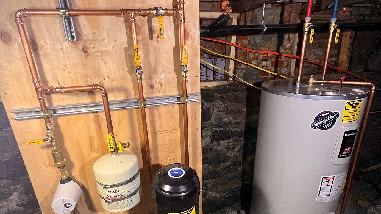 Laying Pipe! Water Heater and Water Treatment System Installation ...