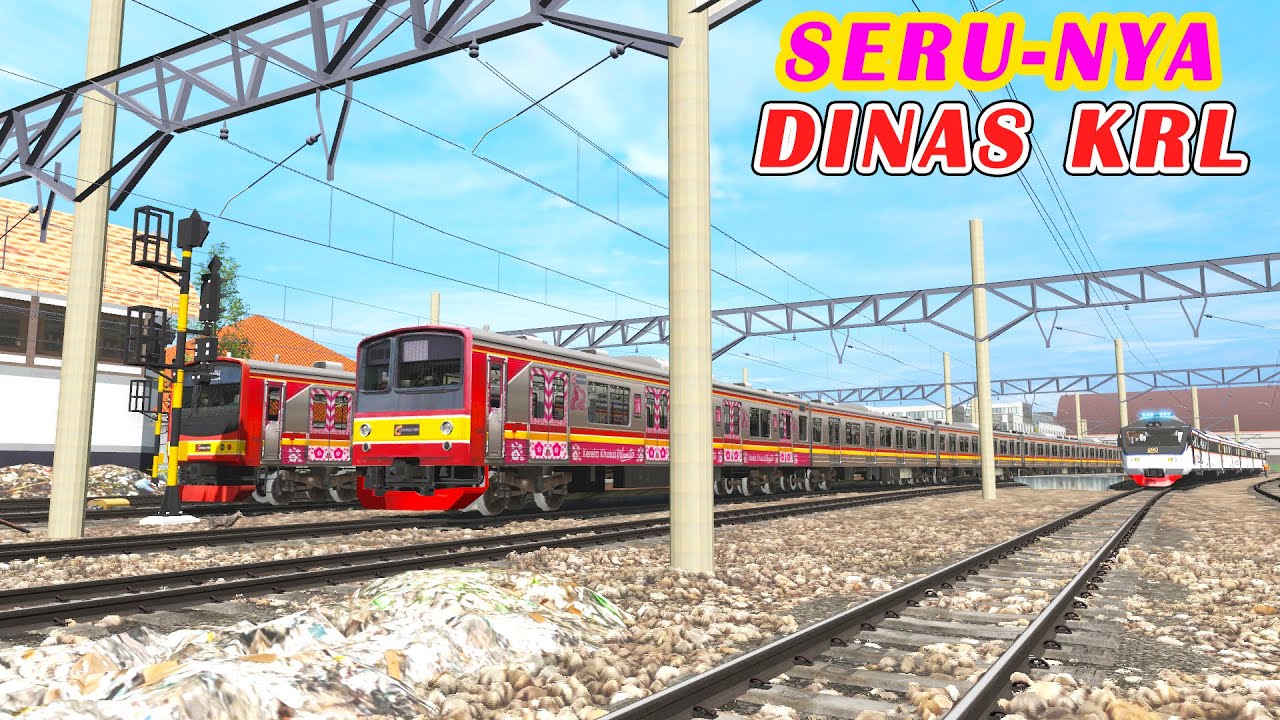 SERUNYA DINAS KERETA LISTRIK KRL | TRAINZ SIMULATOR INDONESIA - YouTube