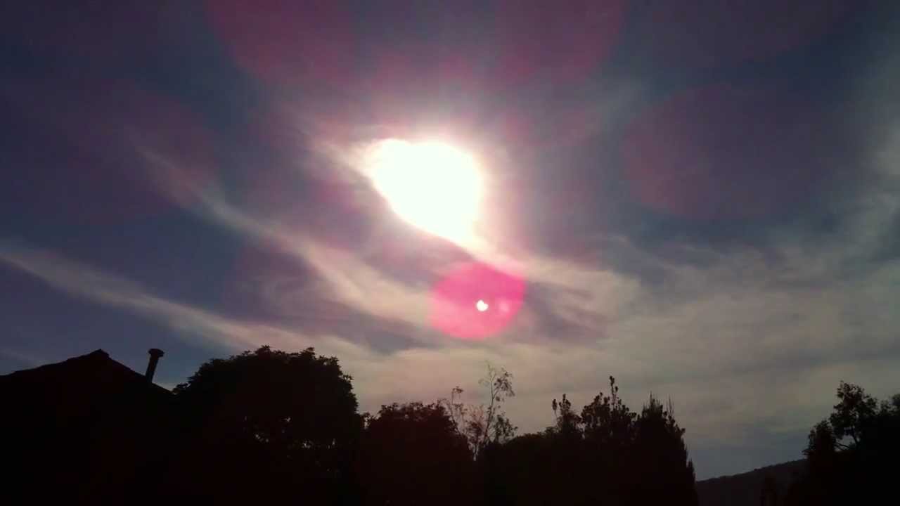Solar Eclipse in Lens Flare - YouTube