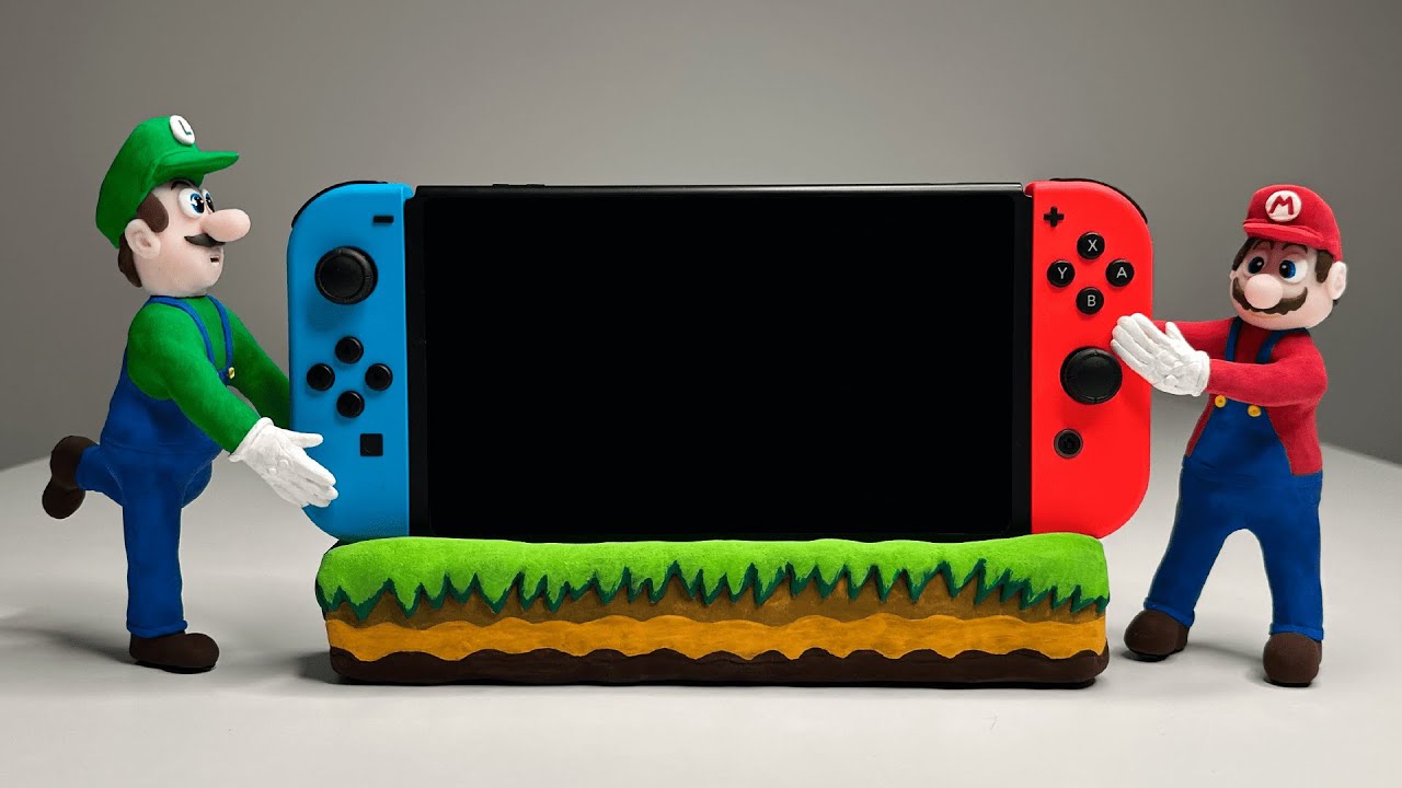 I Made Nintendo Switch Holder With Mario and Luigi Out Off Clay! - YouTube