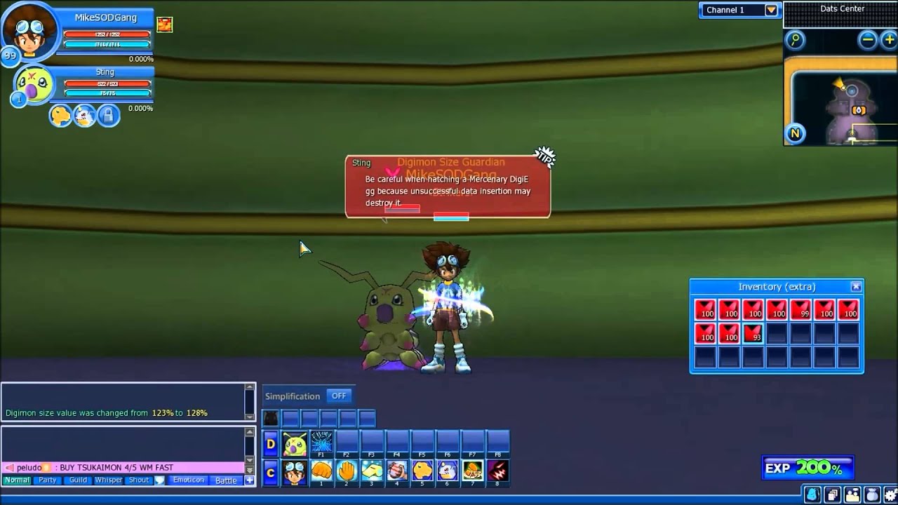 Wormmon 128% com 1 fruit! - Digimon Masters Online - YouTube