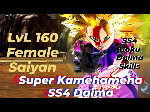 LvL 160 Female Saiyan + SS4 Goku Daima Skills! DLC 19 PvP Showcase #4 ...