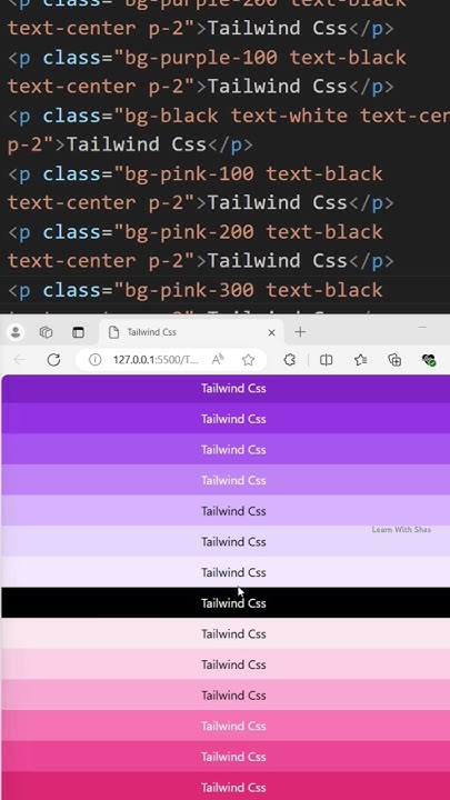 Tailwind CSS Color Shades#TailwindCSS #WebDevelopment#Colors #Shorts# ...