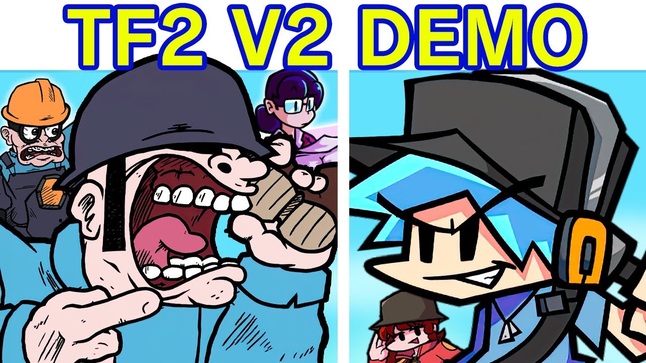 Friday Night Funkin' VS TF2 | Friday Night Fortress VS Mann Co V2 DEMO ...