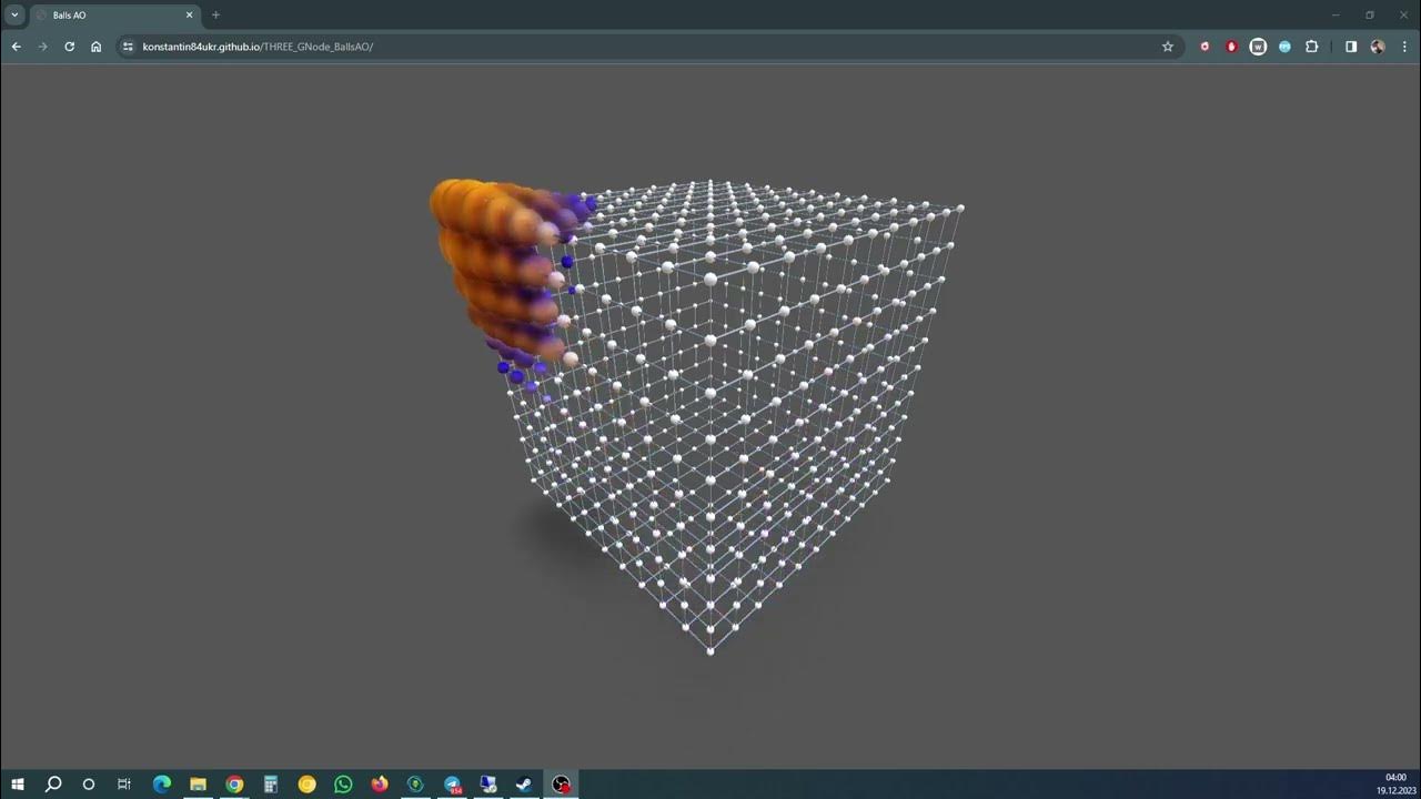 THREE.js demo Balls-AO - YouTube