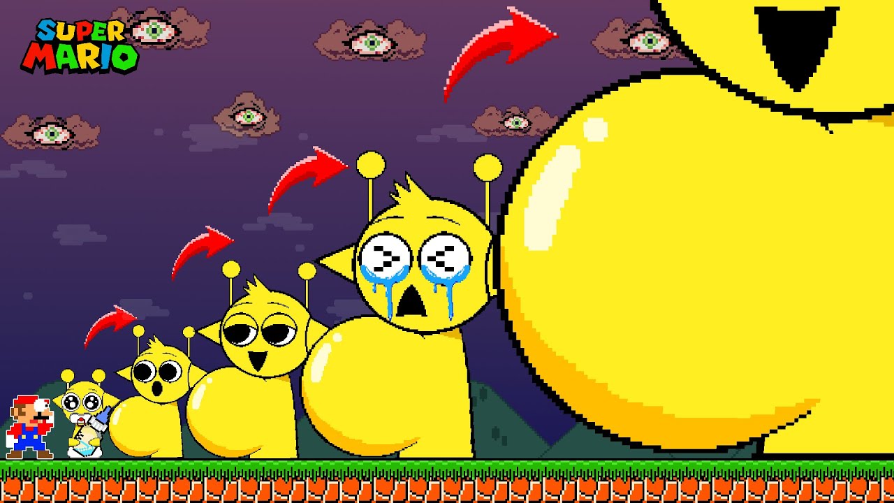 Mario Vs the EVOLUTION of Giant SPRUNKI SIMON PPREGNANT Growing Up ...