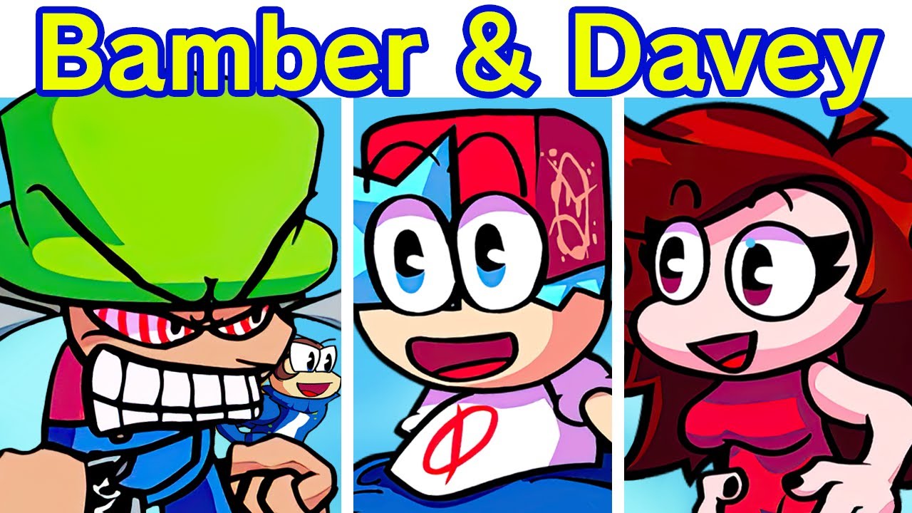 Friday Night Funkin' VS Bamber & Davey V2 FULL WEEK | Dave and Bambi ...