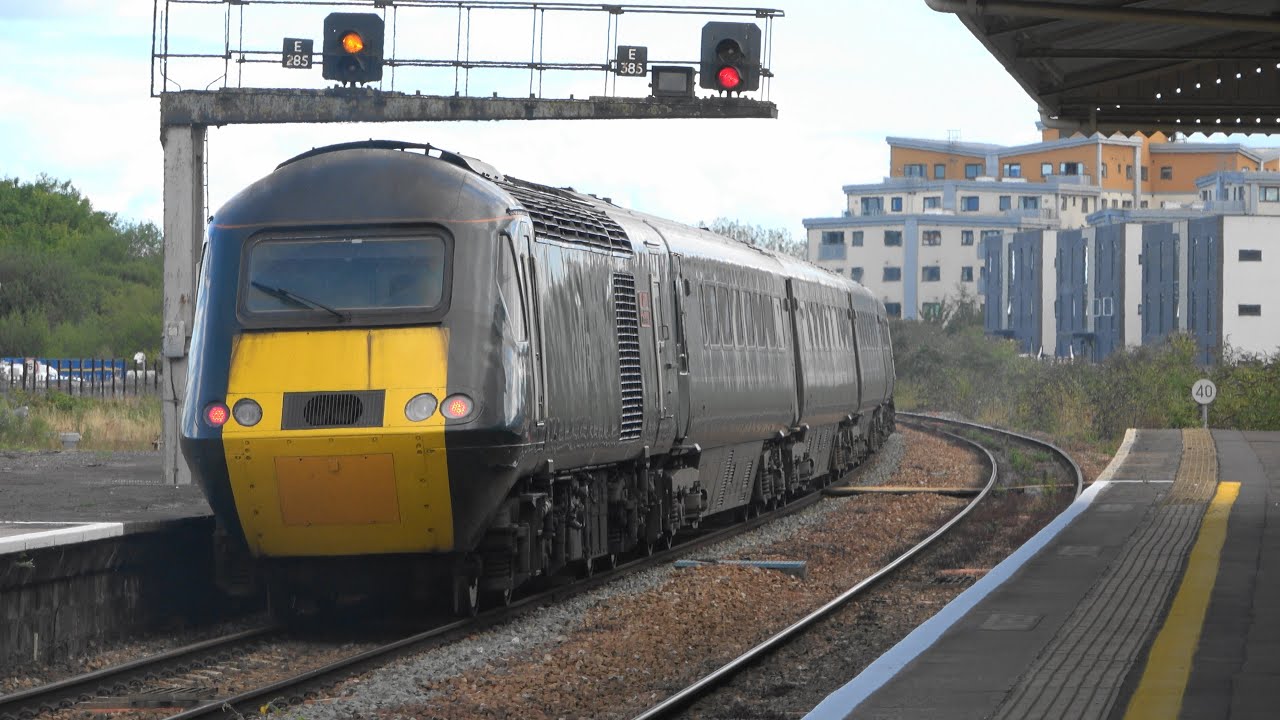 (4K) GWR HST Castle Set 43198 + 4 MK3s + 43122 on 2U20 for Cardiff ...