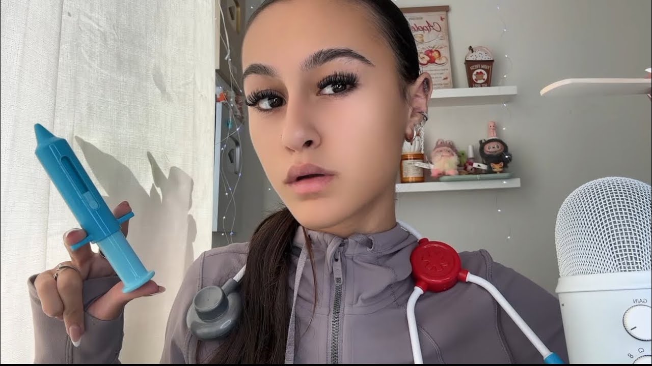 ASMR| RUDE school NURSE gives YOU a check up🙄 - YouTube