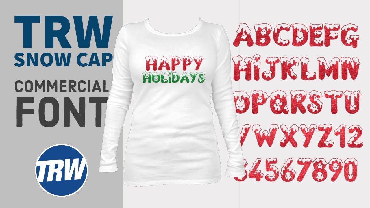 TRW Snow Cap Font for all Design Software - YouTube