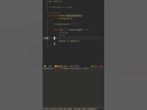 C# Reverse a string demonstration - YouTube