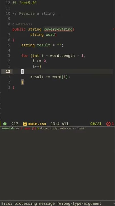 C# Reverse a string demonstration - YouTube