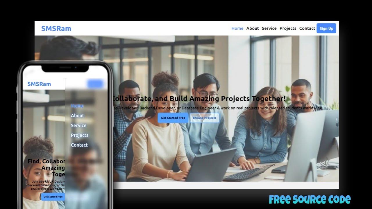 Website Template with Source Code for Startup & Project Showcase | HTML ...
