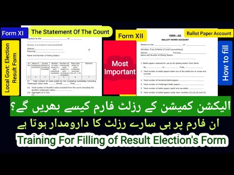 Election Commission Result Form | The Statement of Count | Ballot Paper ...