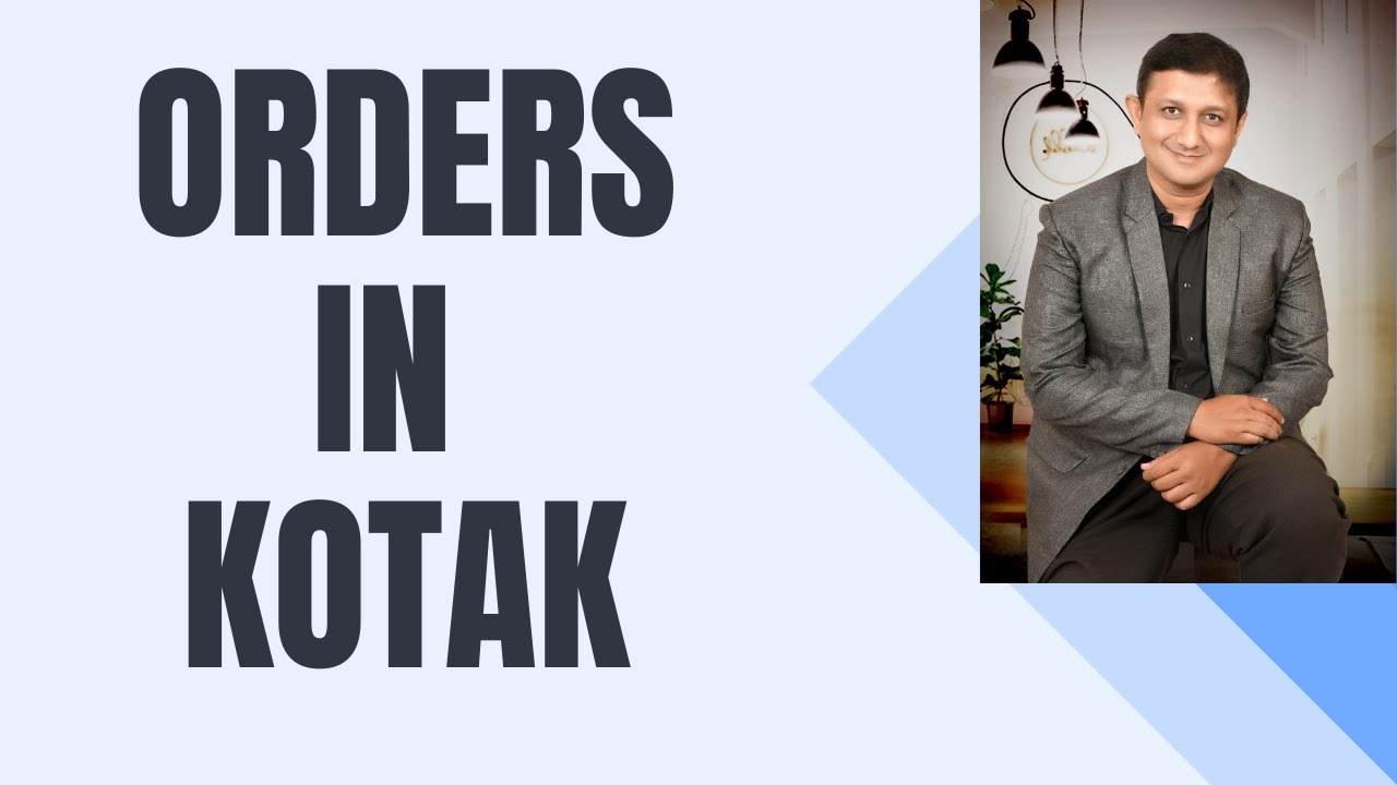 Orders in Kotak Security - YouTube