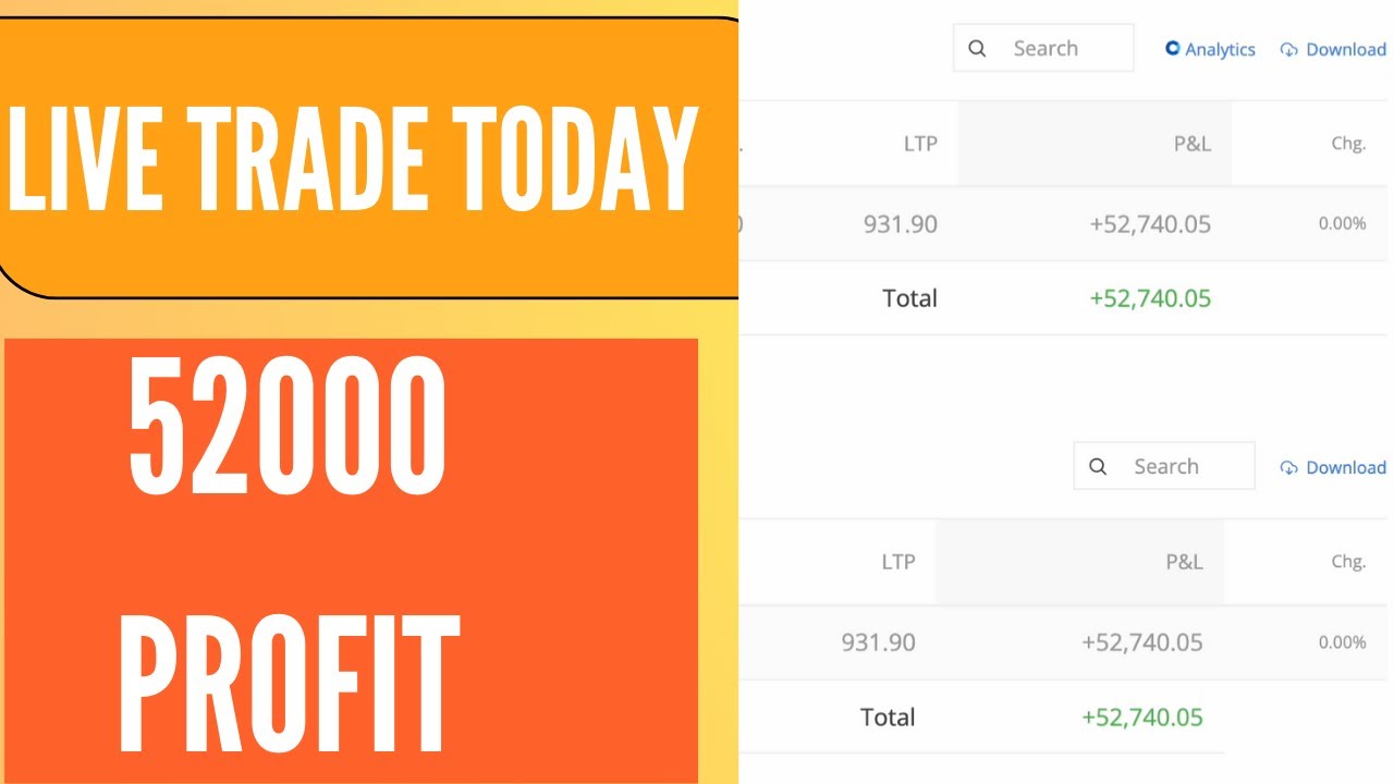 Live Intraday Trading 52,000Rs Profit Today | Live Intraday Trading ...