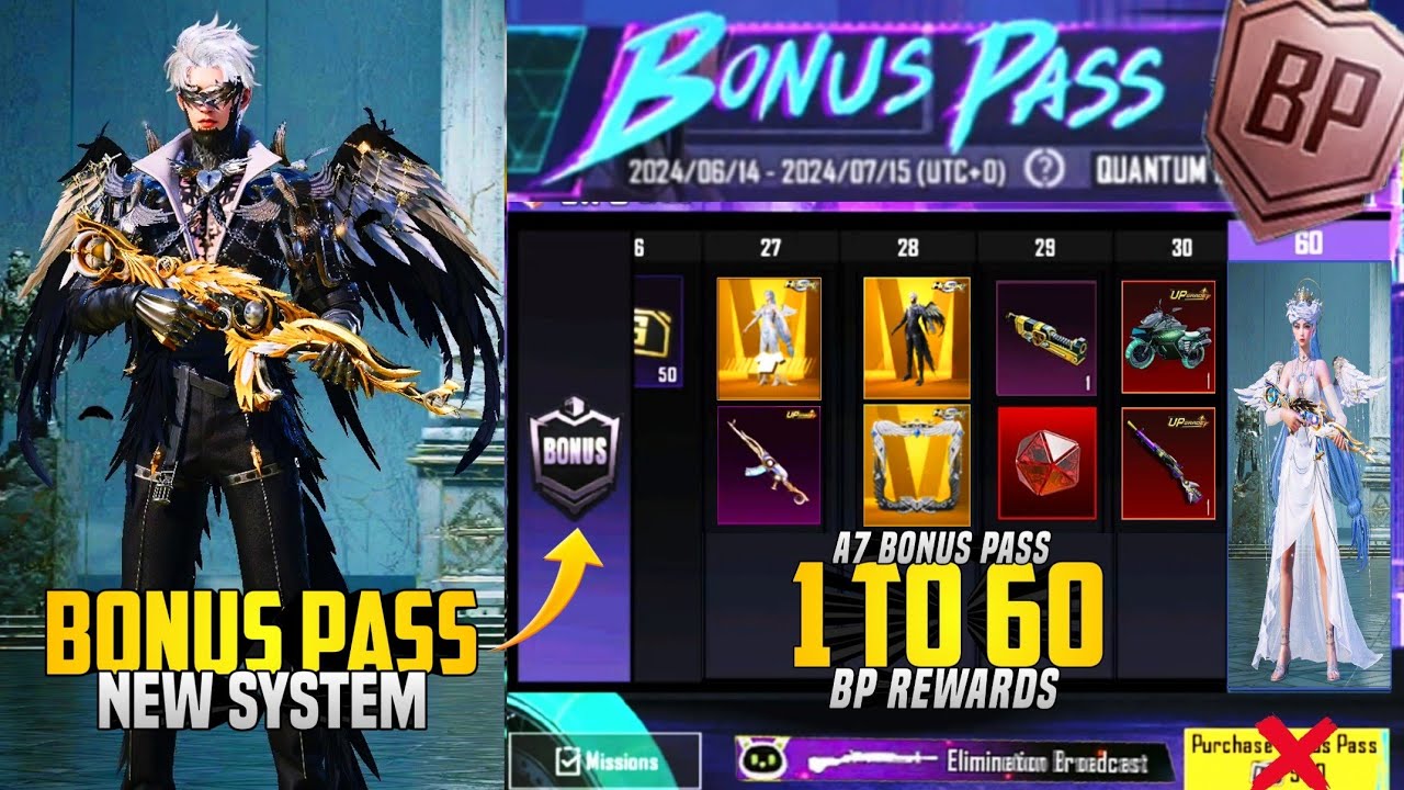 😱 A7 Bonus Pass New Changes | Upgradable Golden AKM & New Ultimate ...