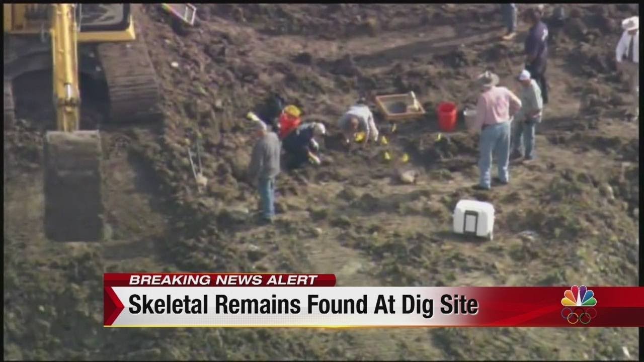 Skeletal remains found at dig site - YouTube