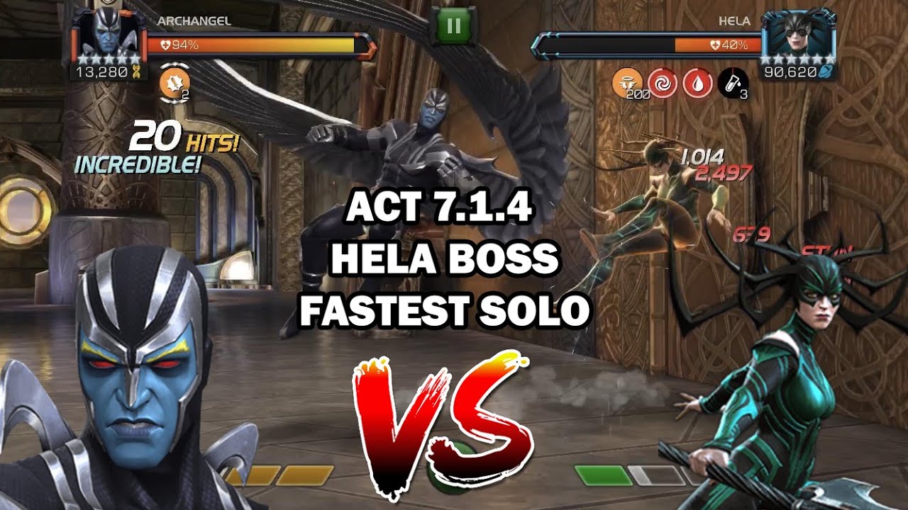 Act 7.1.4 Hela Boss Archangel Quick Solo - Best option? - marvel ...